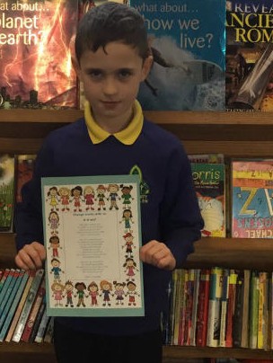 Callum wrote a winning Anti-Bullying Poem